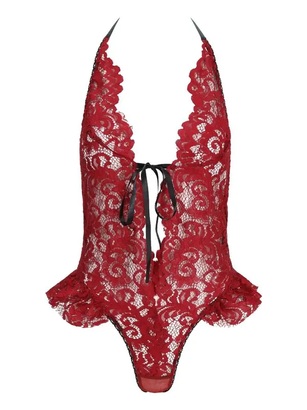 BELLE ET BON BON Valentines Love Valentina Deep Cherry Lace Body - Red