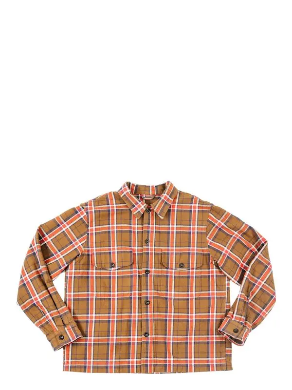ARIKO Brown / Red Red/brown Bucky Flannel Overshirt - Brown/red