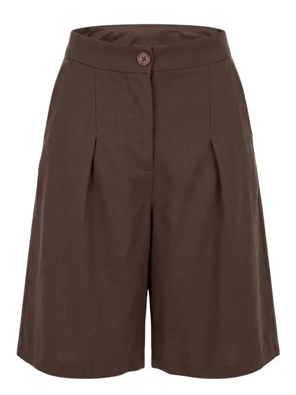 MONLICIA Vera Tencel Bermuda Short - Brown