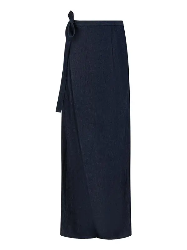 CLOTHES BY LOCKER ROOM Wrap-front Wide-leg Jeans - Blue