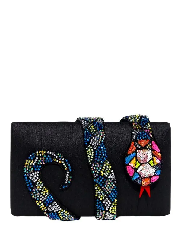 SIMITRI Rainbow Kaa Clutch - Black
