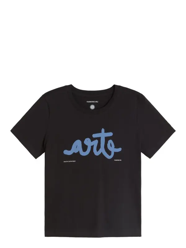 THINKING MU T-shirt Art Ida - Black