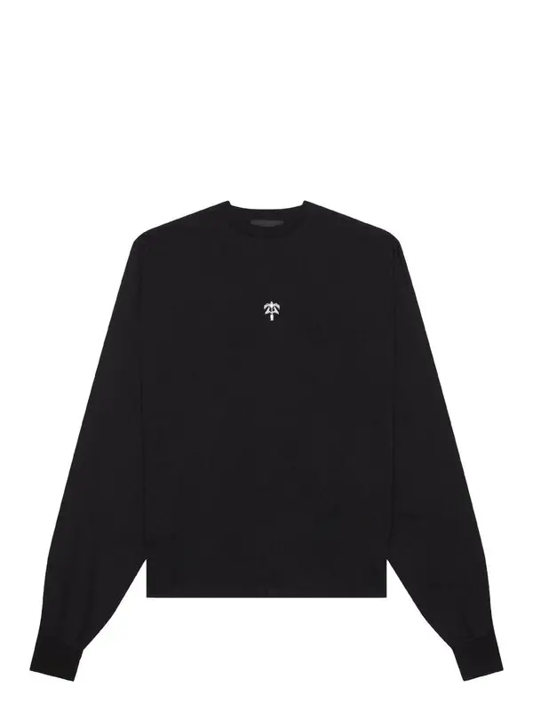 Place Of Ëlms Long-sleeve Lower Print T-shirt - Black