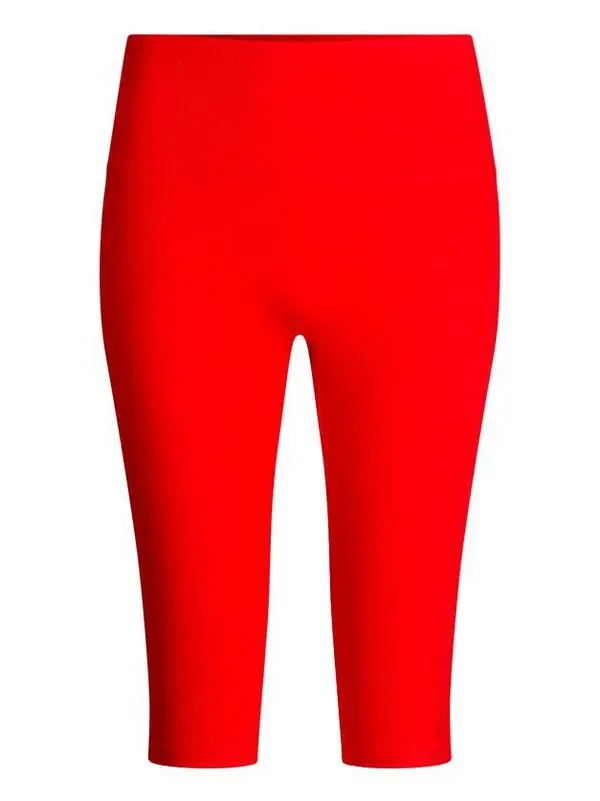 THE KOOZY Charlotte High Waist Shorts In Sunset - Red