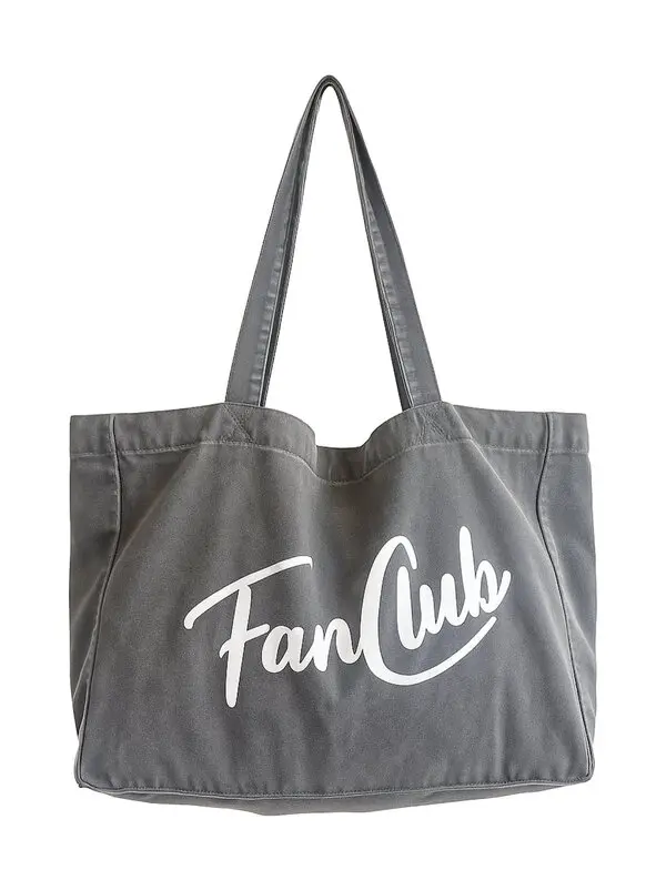 FANCLUB The Everyday Core Washed Charcoal Tote Bag - Grey