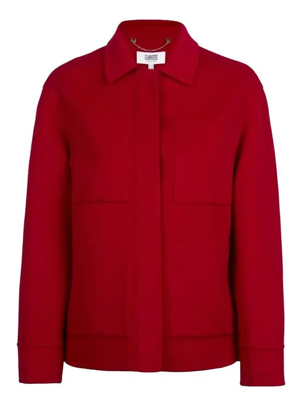 GUARDS LONDON Joanna Wool Cashmere Short Jacket - Red