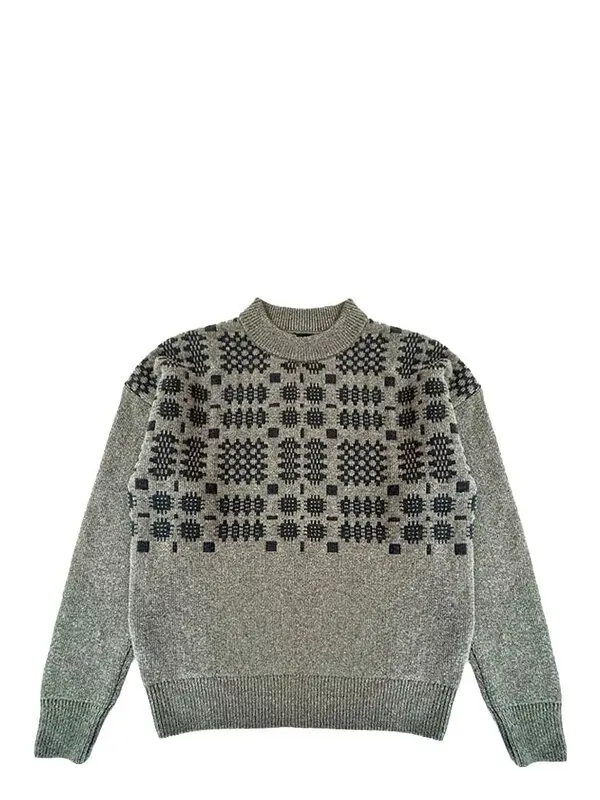 MABLI Carthen Lambswool Gansey Shrew / Ink - Grey