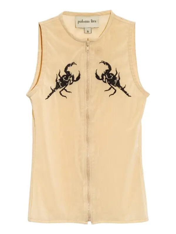 PALOMA LIRA Neutrals Scorpious Top - Brown