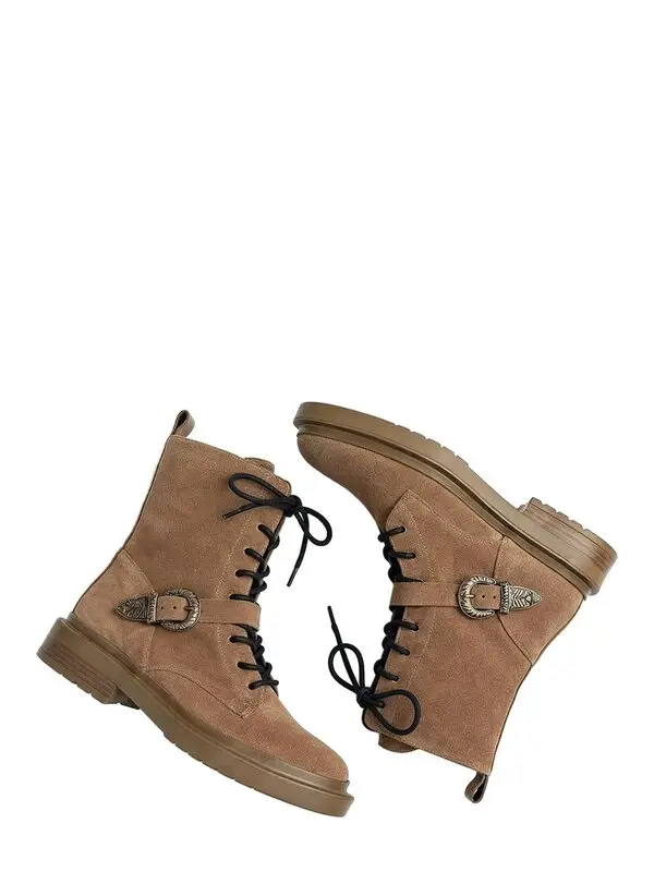 BY VIRGO Dasara Handcrafted Leather Boot - Brown