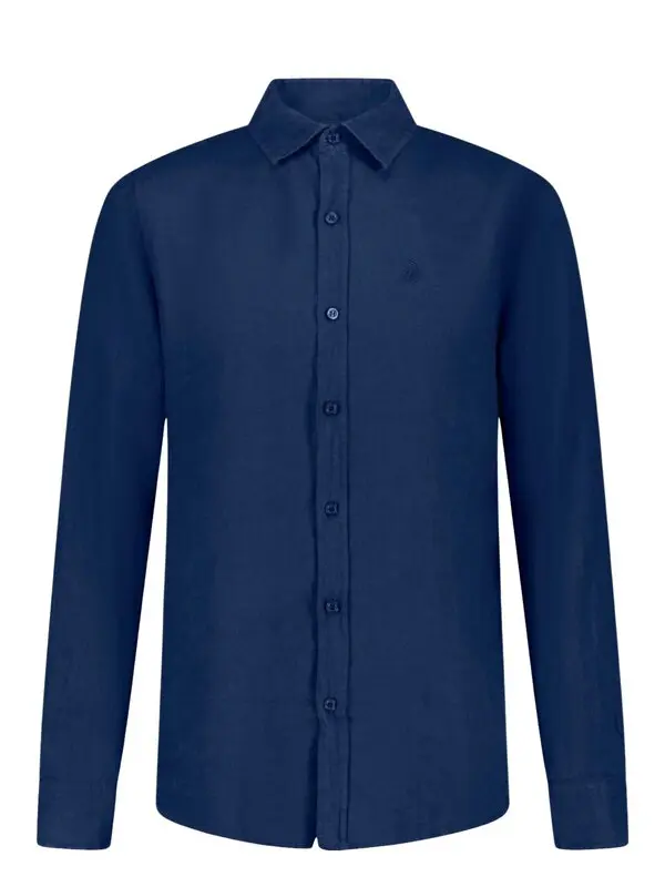 MAISON TANGERINE Deep Linen Shirt For - Blue