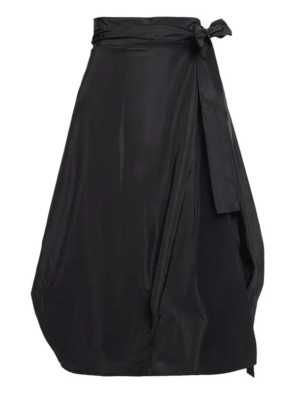 BIANCA POPP Taffeta Wrap Skirt - Black