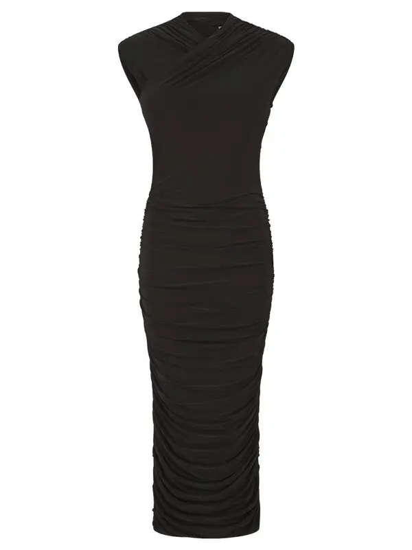 CELESTINE & MAE Kalina Midi Dress In Navsoul - Black