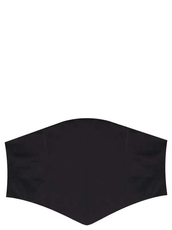 NO'DESIGN Lace-up Satin Corset - Black