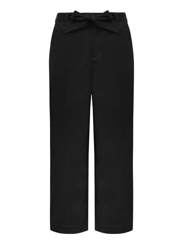 MANDRAGORA Remo – Straight-leg Cotton Cropped Trousers - Black