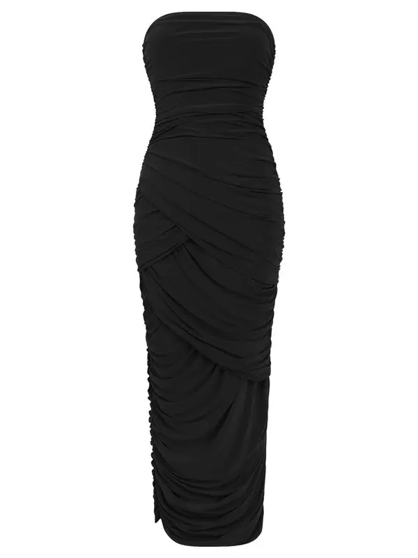 CELESTINE & MAE Meissa Midaxi Dress In Navsoul - Black