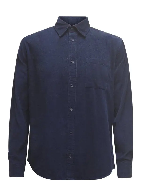 VUSTRA Habor Coastal Corduroy Button-down Shirt - Blue