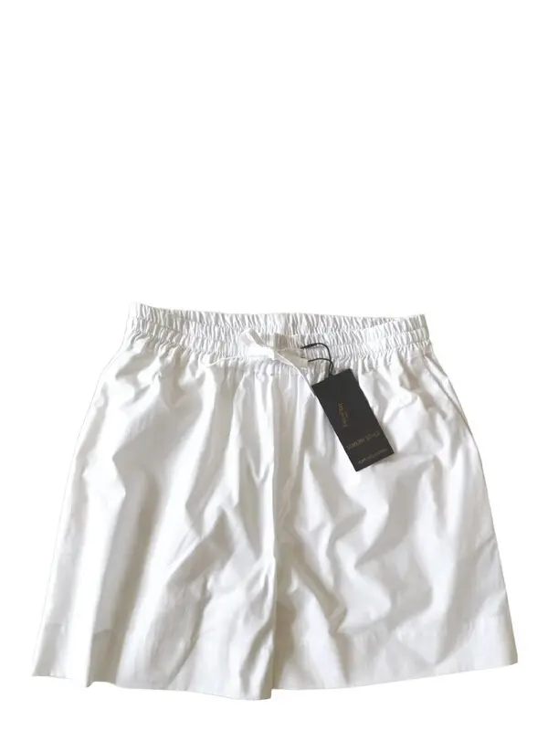 DECOFLUX HOME Cotton Percale Shorts - White