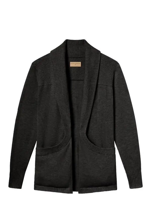 WESTON JON BOUCHER Hemingway Lightweight Slim Fit Cardigan Graphite - Grey