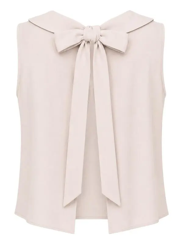 NARVAN Neutrals Clara Blouse Champagne - White