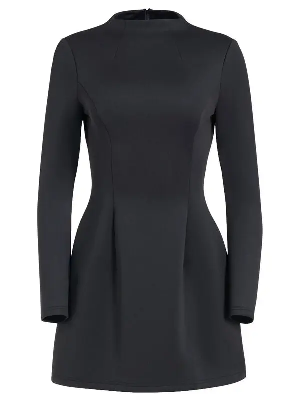 THE GT ATELIER Sophisticated High-neck Dress - Black