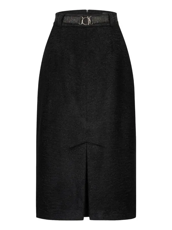 MARIANNA DÉRI Bouclé Pencil Skirt - Black