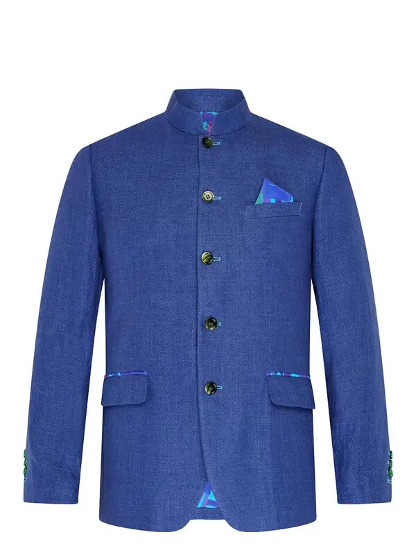 BEATRICE VON TRESCKOW Azure Artie Linen Jacket - Blue