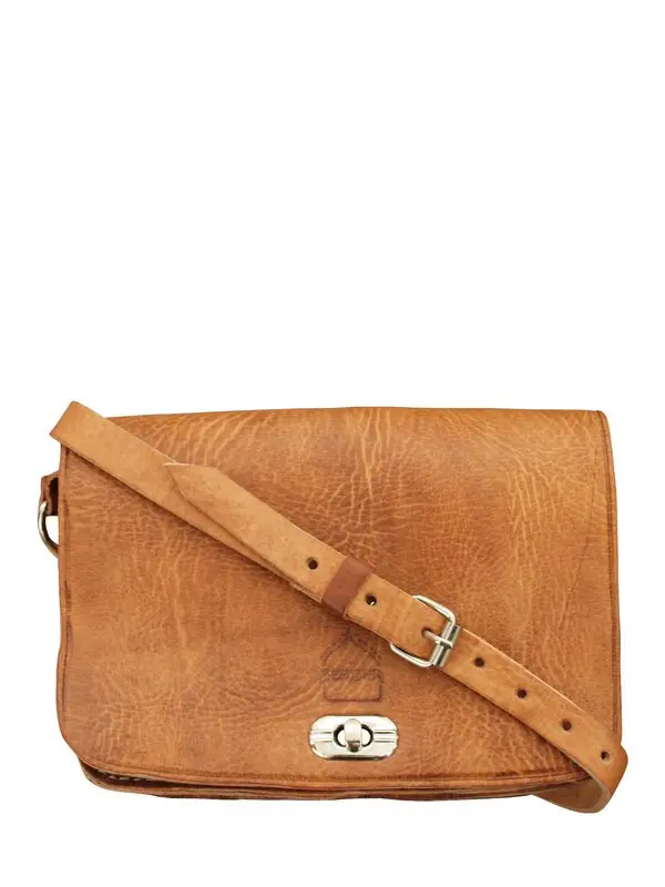 BERBER LEATHER Neutrals / The Kenitra Cross-body Bag In Tan - Brown