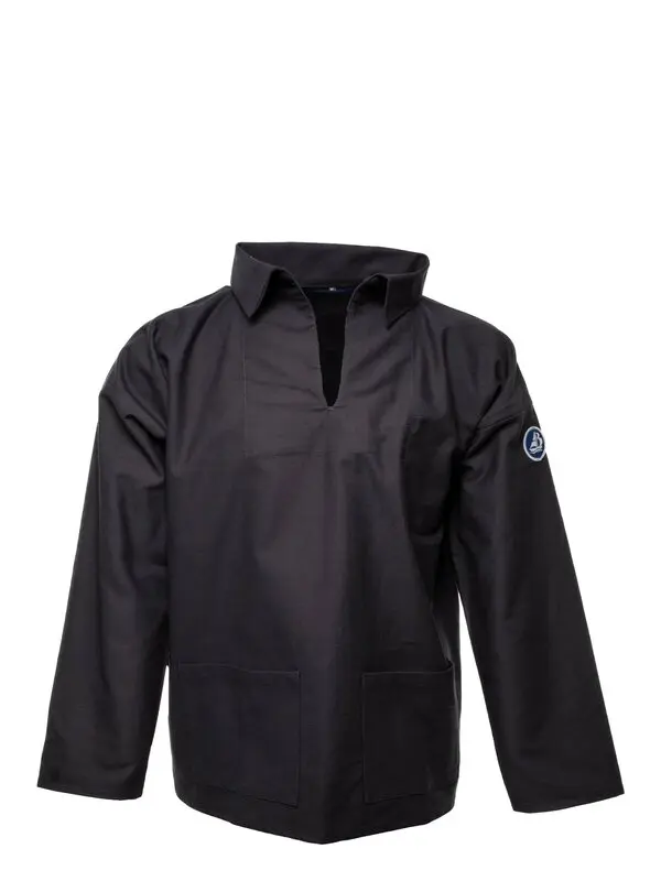ARTHUR BEALE Open Neck Sailors' Smock Navy - Blue