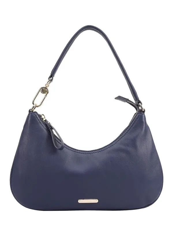 Paul Costelloe Tirana Leather Shoulder Bag - Blue