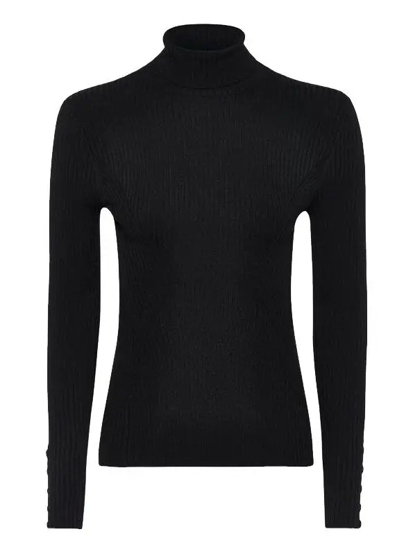 GUINEA Bella Roll Neck Sweater - Black