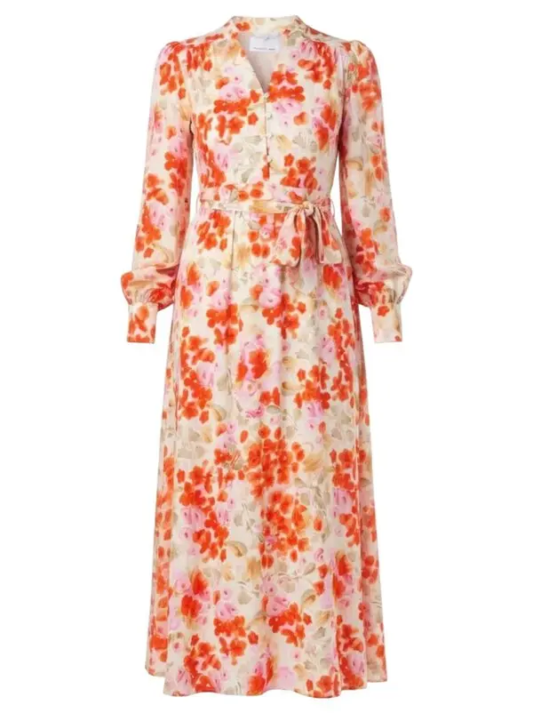 FRANCHETTI BOND Tomassa Pansies Occasion Dress - Red