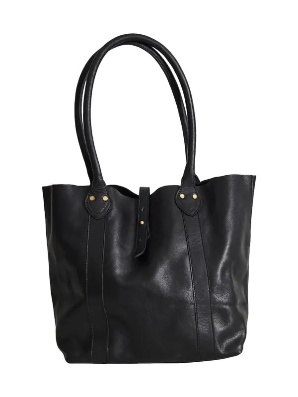 VIDA VIDA Soft Luxury Leather Tote Bag - Black