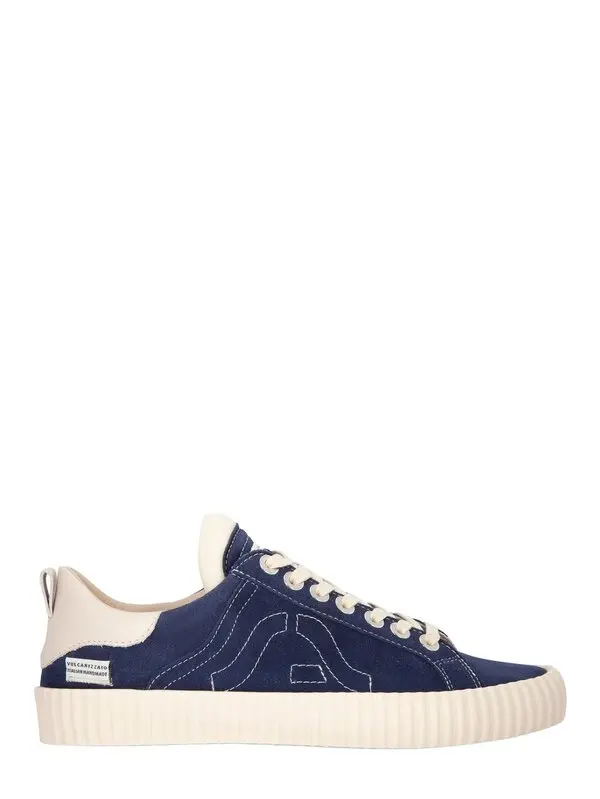 SPRINGA | UNIQUE VULCANIZED SNEAKERS ITALIAN HANDMADE Wavy Suede Sneakers - Blue