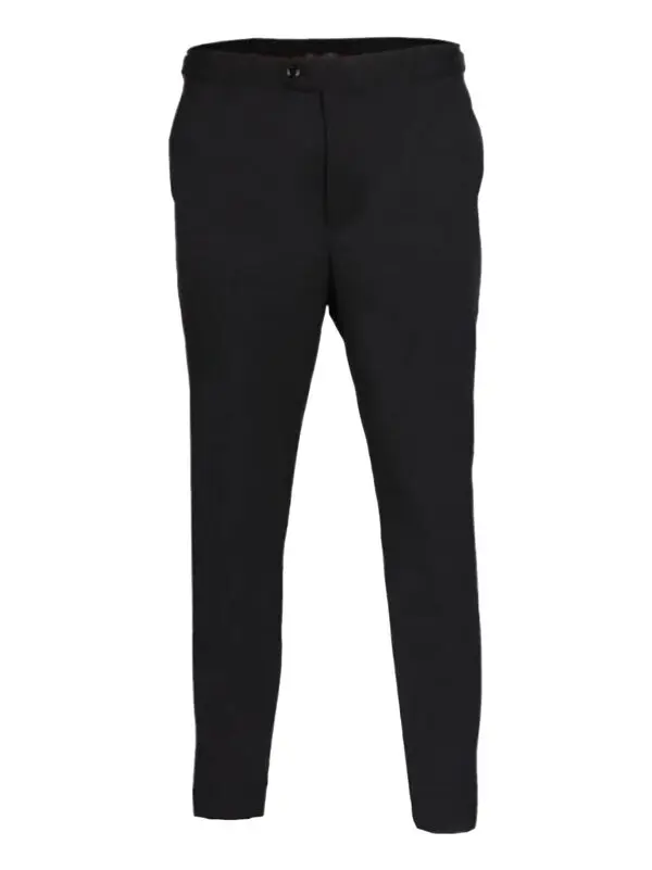 DAVID WEJ Aldo Plain Smart Trousers With Side Adjusters - Black