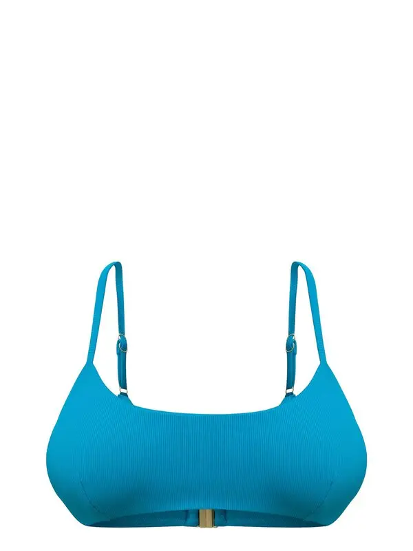 MIHARO Gia Crop Bikini Top - Blue