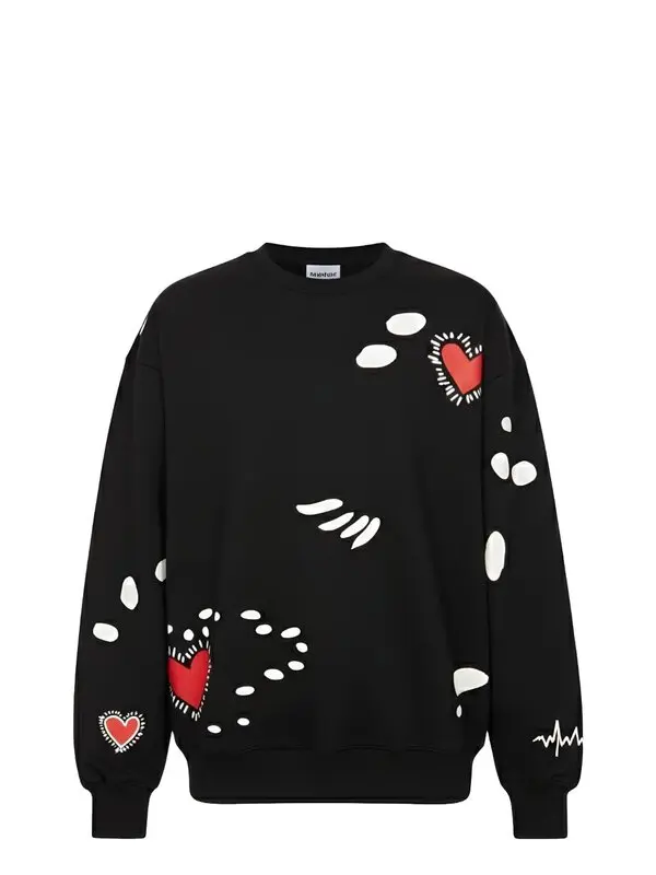 THE GT ATELIER Heart Work Sweatshirt - Black
