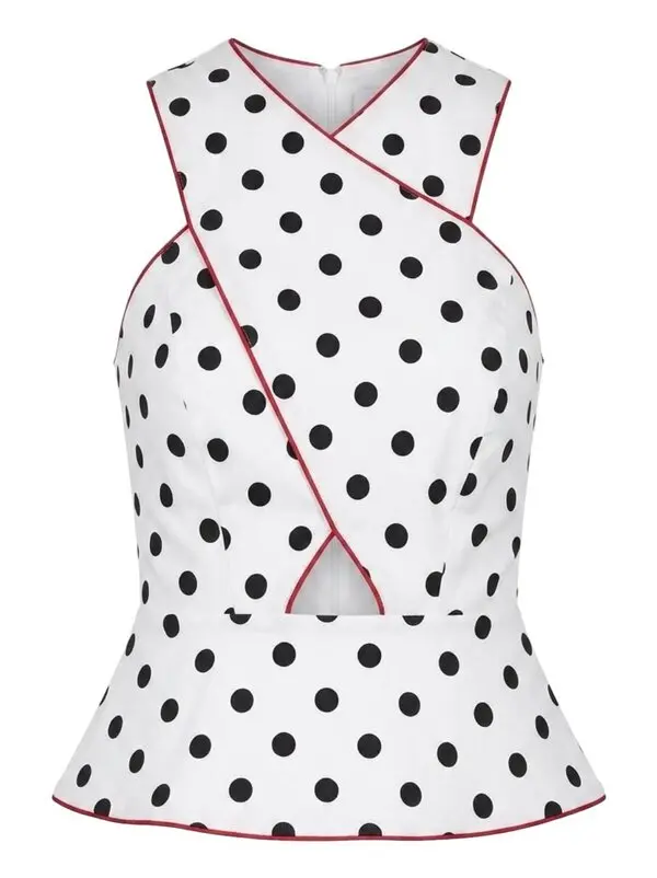 MIRIMALIST White / Black Aura Polka Dot Bustier - White/black