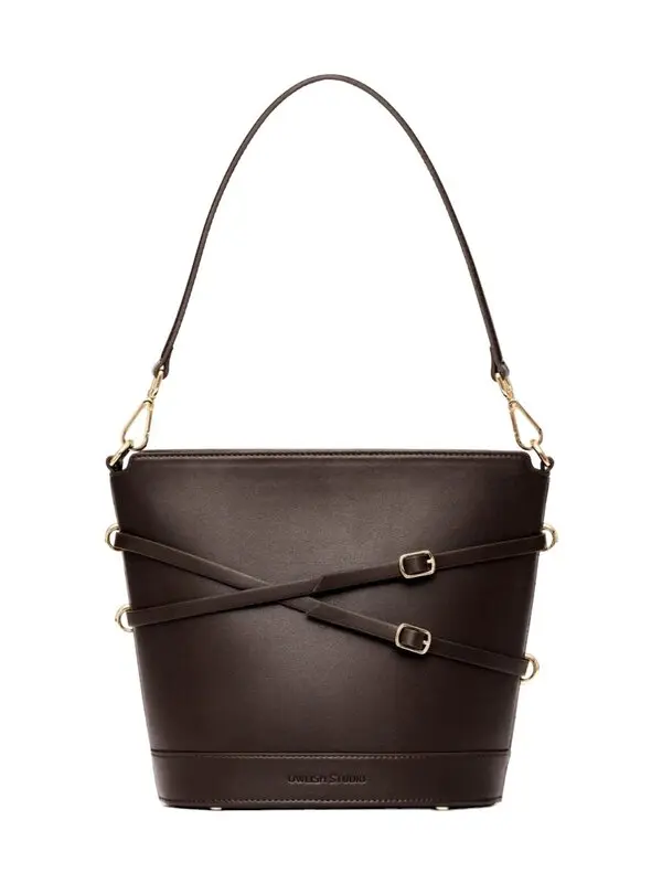 OWLISH STUDIO Glacier Vegan Leather Bucket Bag - Brown