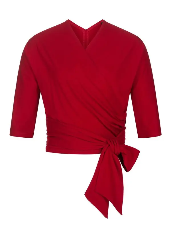 MARIANNA DÉRI Wrap Top Dark - Red