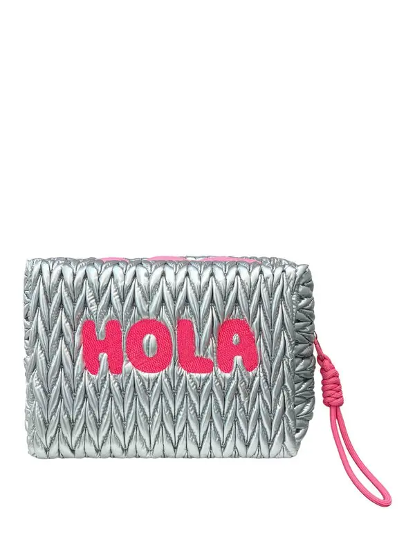 LILLY LOVES Hola Puffy Travel Bag - Silver