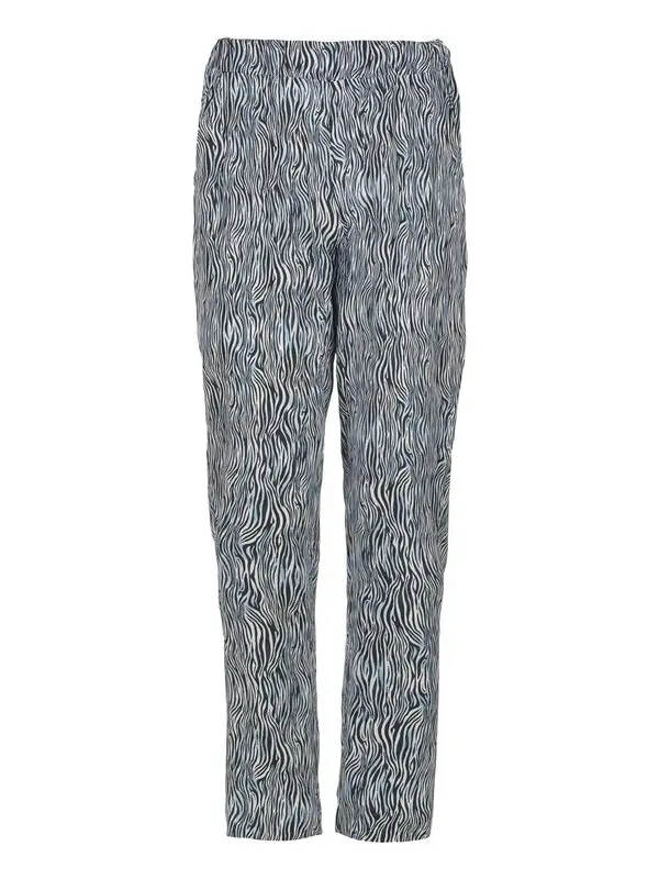 CONQUISTA Print Tapered Pants - Blue