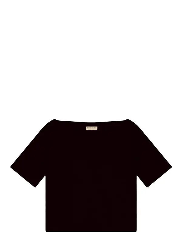 MARIANNE BY MARIE JORDANE Cléo Asymmetrical T-shirt - Black