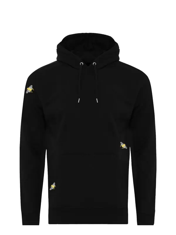 INGMARSON Bee Embroidered Hoodie - Black