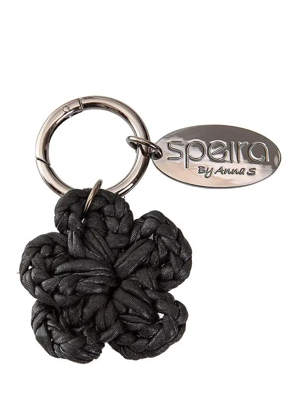 SPEIRA Bag Charm Flower Small - Black