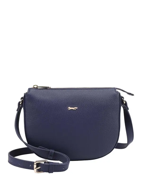 PAUL COSTELLOE Hazara Leather Crossbody Bag Iris - Blue