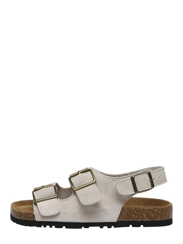 EVERAU AUSTRALIA Flame Leather Sandals In Sand - White