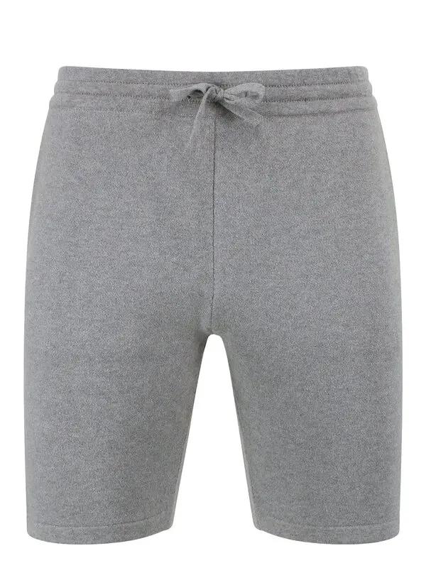 PAUL JAMES KNITWEAR Midweight Allessio Cotton Knitted Shorts Ash Grey - Silver