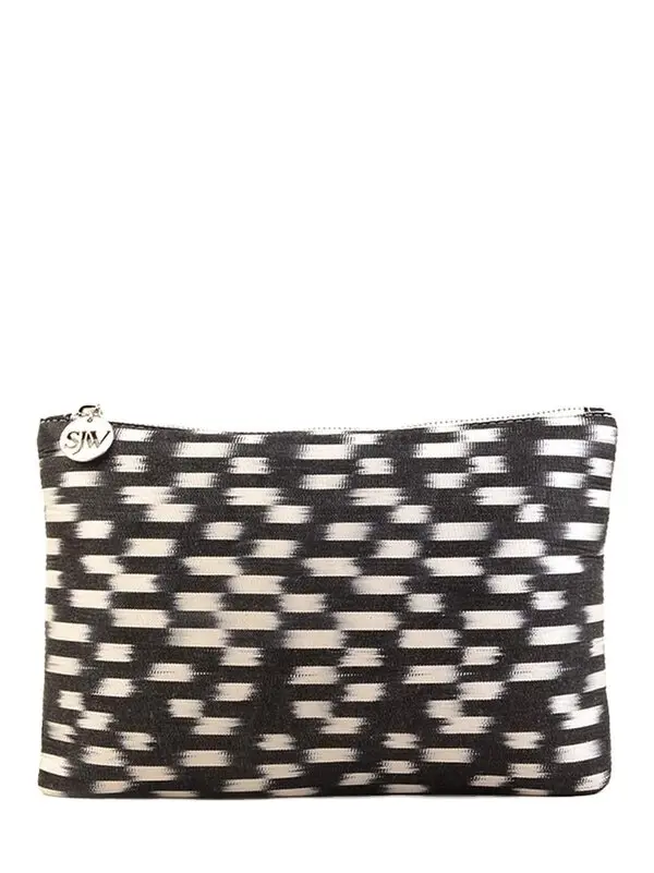 SJW BAGS LONDON Aquila Ikat Clutch Bag - Black
