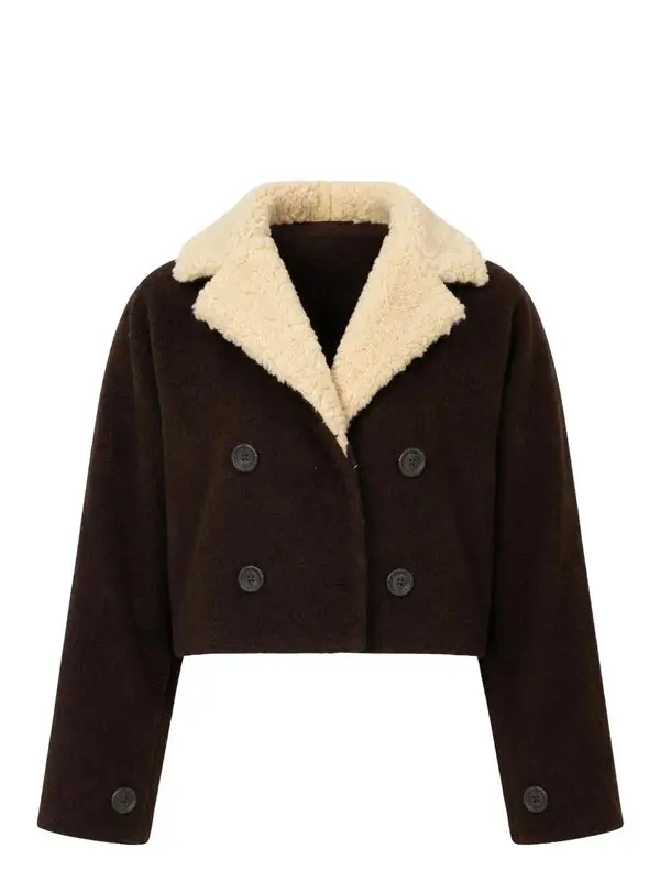 Carmen Says Acorn Cropped Jacket - Brown
