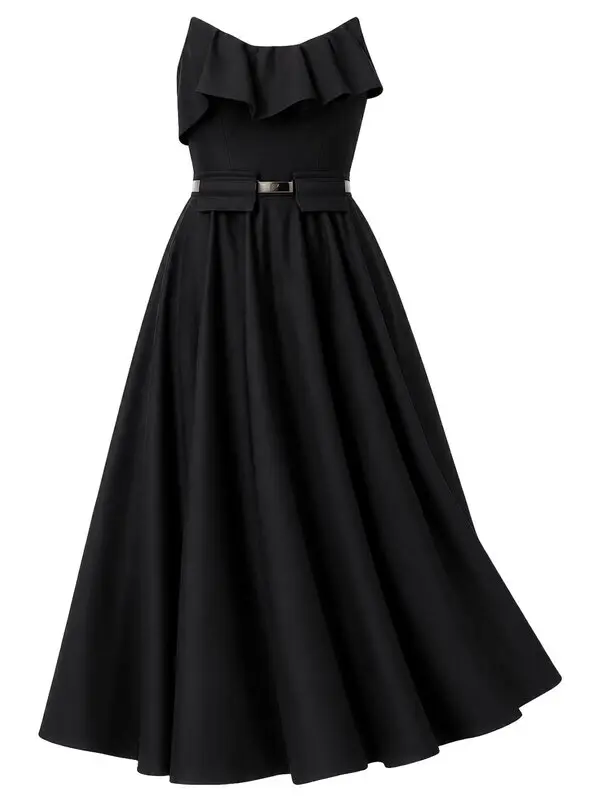 MA MULIER Cloud Long Dress - Black
